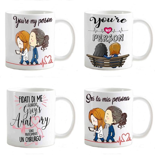 Tazza Mug personalizzata Grey's Anatomy You are My Person Migliore ...