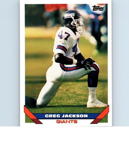 Greg Jackson 382 Giants 1993 Topps Football Trading Card | eBay