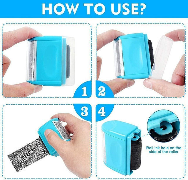 4Pcs/Set ID Theft Protection Stamp Security Data Defender Protect ...