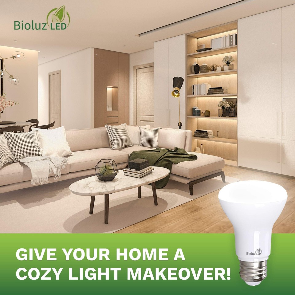 Bioluz LED 10 Pack BR20 R20 LED Bulb 4000K Cool White 6W = 50 Watt ...