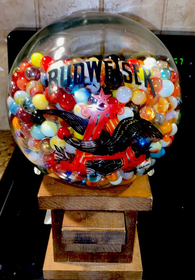 😎Vintage Budweiser Bumble Gum Machine-filled W/ 14Pounds Of UV Reactive ...