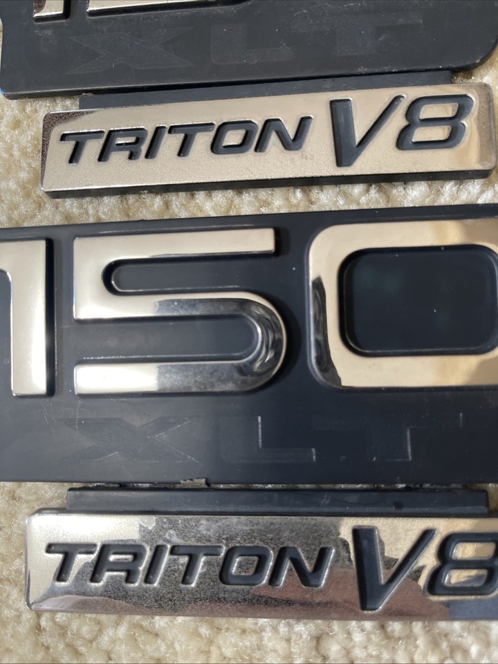 Fits 97-03 Ford Truck F150 XLT Emblems Pair 1997-2003 OEM With Triton ...