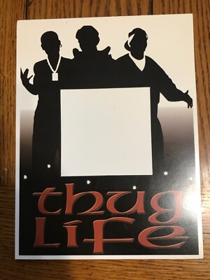 Cardboard Picture Frame 8¾" X 6” Thug Life Tabletop Fits Pics Approx 3 ...