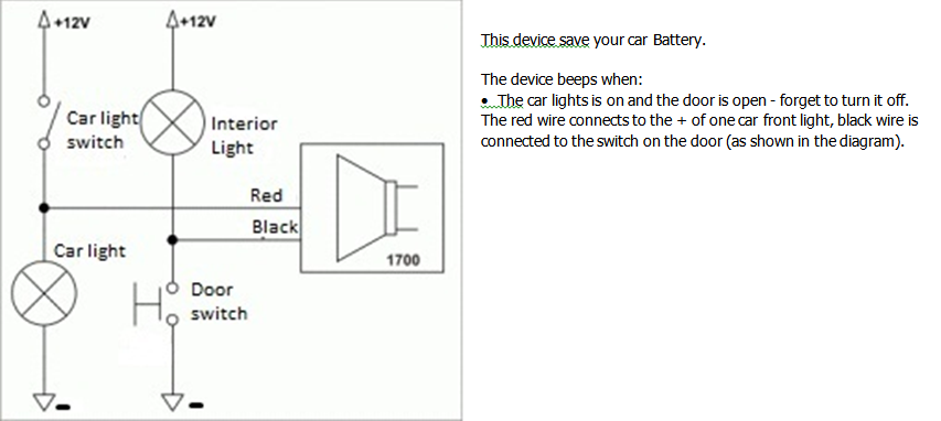Car Headlight On Buzzer Alarm Reminder, Universal Kit, Save your car ...