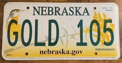 GOLD 105 Vanity License Plate Golf Club Golfer Golfing Shaft Iron ...