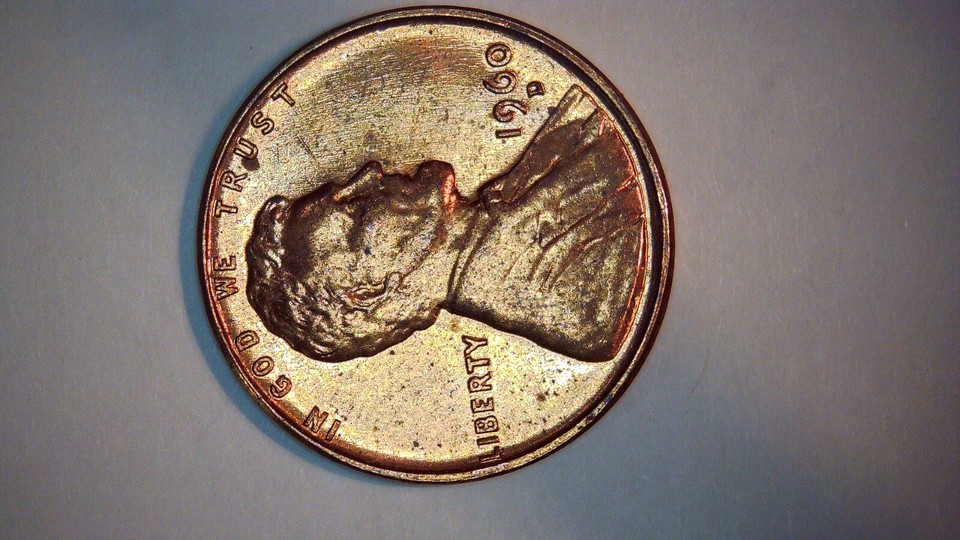 1960d Lincoln Penny, Small Date Over Large Date Error FS-101, DDO ...