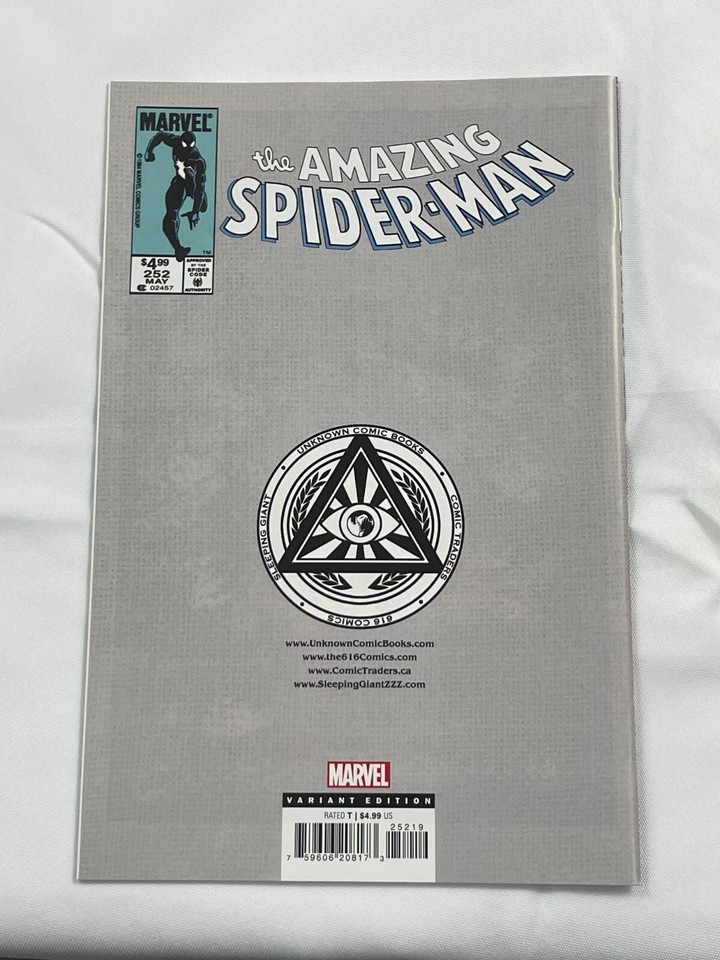 AMAZING SPIDER-MAN #252 FACSIMILE EDITION VIRGIN VARIANT KAARE ANDREWS ...