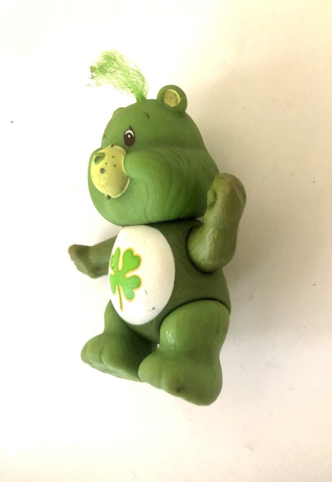 CARE BEARS 1983 KENNER GOOD LUCK BEAR VINYL FIGURE VINTAGE 3.25" Green ...