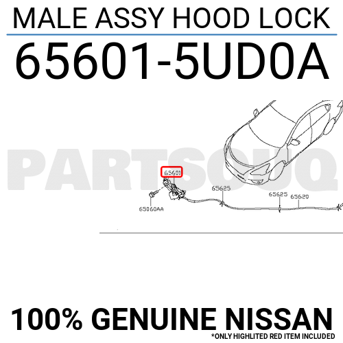 656015UD0A Genuine Nissan MALE ASSY HOOD LOCK 65601-5UD0A | eBay