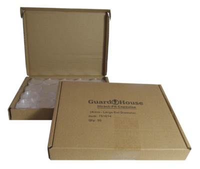 Box of 50 Guardhouse Large Dollar Direct-Fit Capsules 38mm | eBay