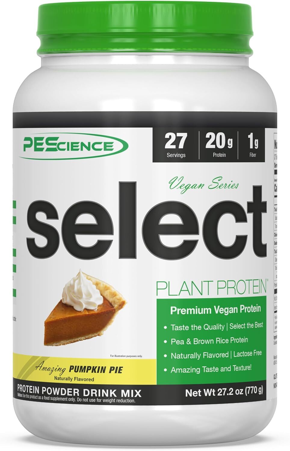 PEScience Select Vegan Plant Based Protein Powder, 27 Servings (Pack of ...