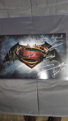 Batman vs Superman Authentic Original Autographs With C.O.A.. Cast ...