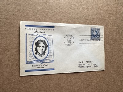 US 1940 FDC(FA44) +Famous Americans#862BLK4 +Author Alcott +Portrait ...