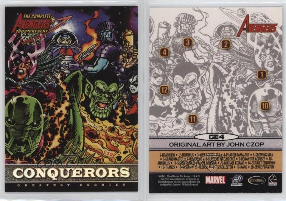 2006 Greatest Enemies Deathbird Terminus Sentry 459 Kang Annihilus #GE4 ...