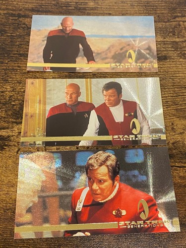 STAR TREK 1994 SKYBOX GENERATIONS MOVIE SPECTRA ETCHED FOIL INSERT SET ...