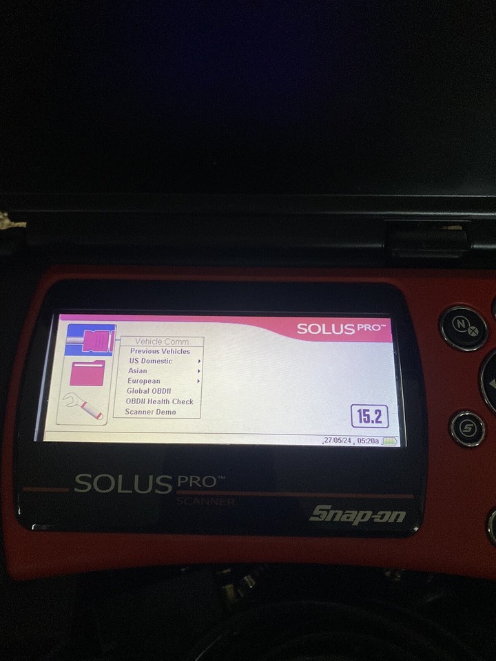 SNAP ON SOLUS PRO DIAGNOSTIC SCANNER 15.2 PLUGS KEYS CABLES BATTERY ...