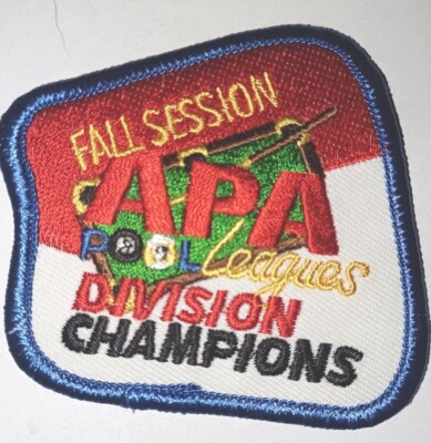 🔥🎱 APA FALL DIVISION CHAMPION PATCH PATCHES AMERICAN POOLPLAYERS NEW ...