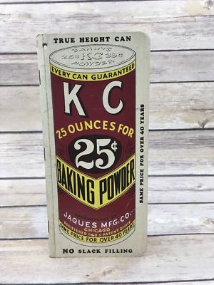 Vintage KC Baking Powder Advertising Notebook Jaques Mfg Co Chicago | eBay