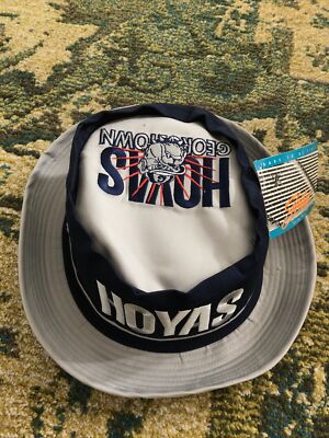 L/XL Vintage 1984 GEORGETOWN HOYAS Signatures BUCKET Hat COLLEGE ...