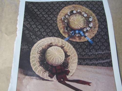 Weaving Bonnets Hats Wall or Door Hanging Pattern; Removed from ...