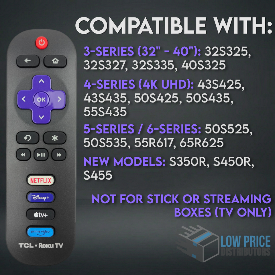 New Original OEM TCL RC280 TV Remote Control for 32S331 32S327/25/21 ...