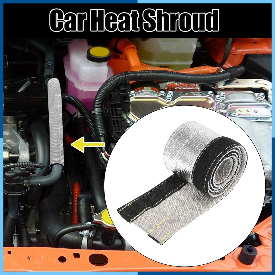auto Fuel Lines Heat Shroud 3/8" ID 3.2ft Aluminized Sleeving Insulated ...
