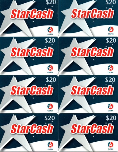 $20 X 8 Caltex StarCash Cards-Different Expiry Dates | eBay