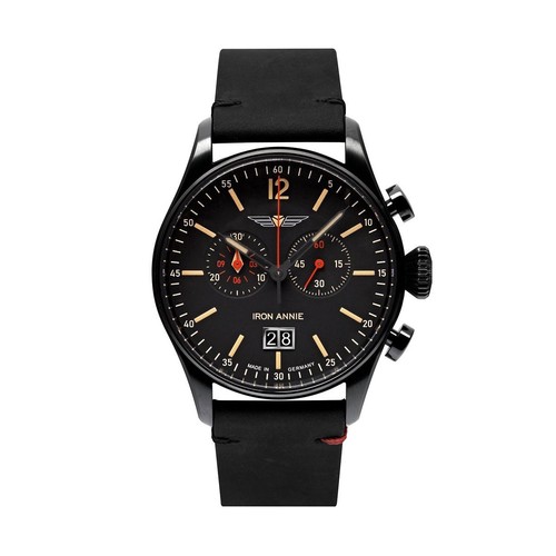 Watch Iron Annie Flight Control Quartz Chronograph Stainless Steel PVD ...