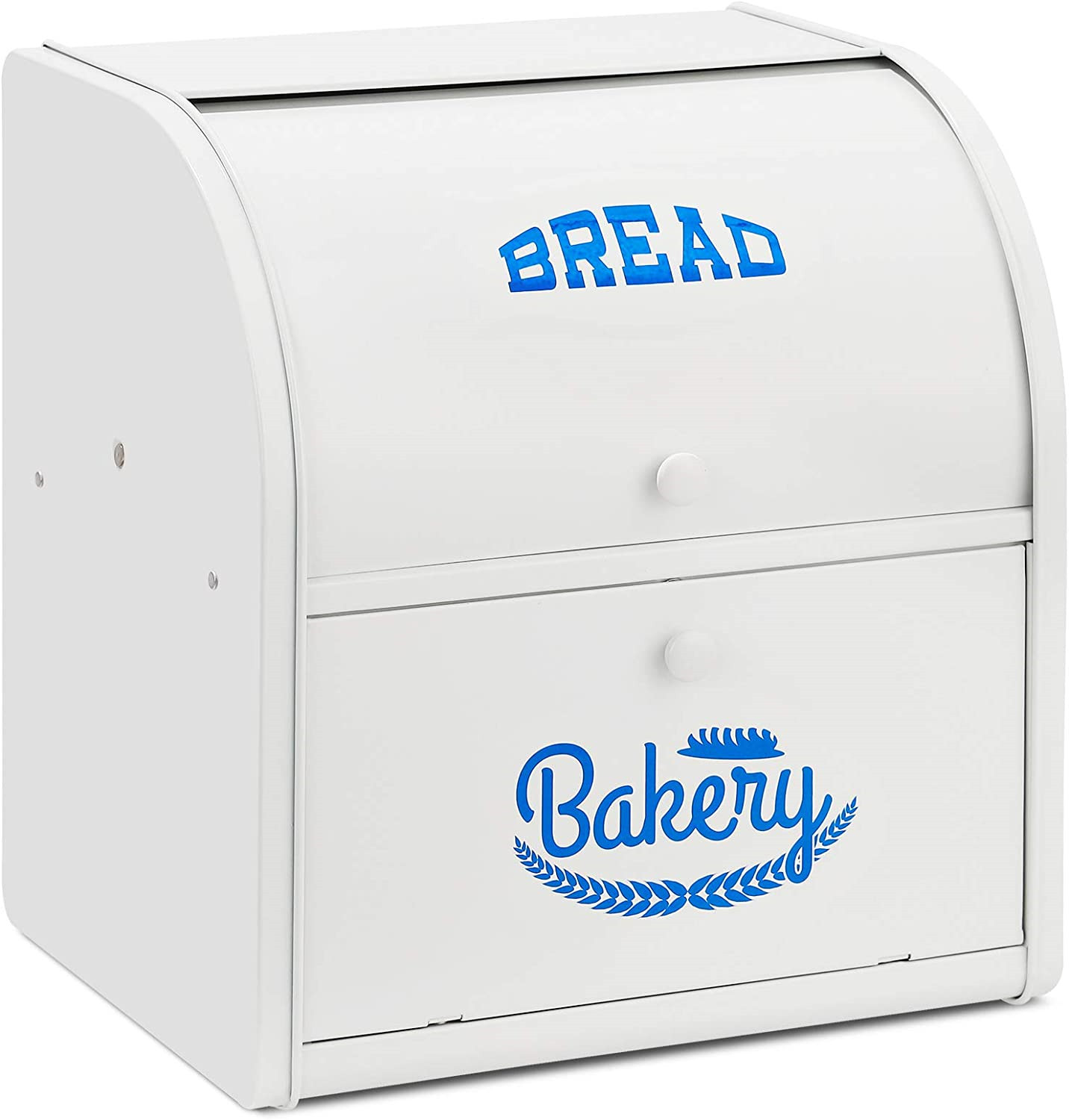 2 Layer Metal Bread Boxes, Bread Box Storage Bin Kitchen Container with ...