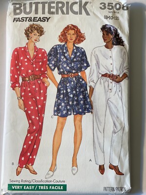 New Uncut Size 8-12 Women's Jumpsuits Sewing Pattern, Butterick 3508 | eBay