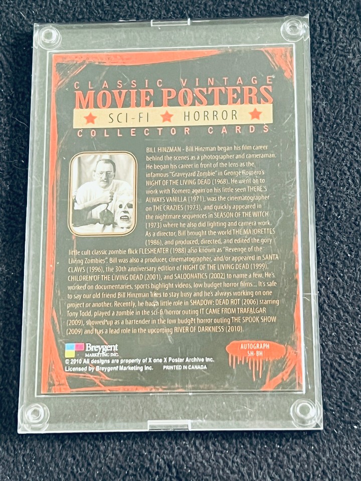 Bill Hinzman SIGNED Night Of The Living Dead 2010 CLASSIC VINTAGE MOVIE ...