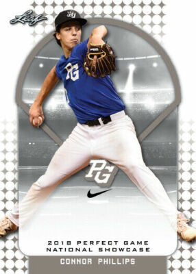 CONNOR PHILLIPS 2018 "1ST EVER PRINTED" LEAF PERFECT GAME ROOKIE CARD ...