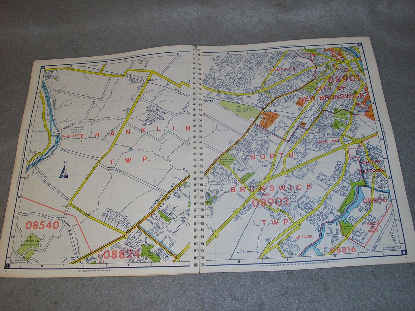 Vintage Street Atlas Hagstrom Road Maps Middlesex County New Jersey NJ ...