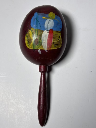 Shaker Maracas Hand Painted Mexican Gourd Mexico Vintage musical ...
