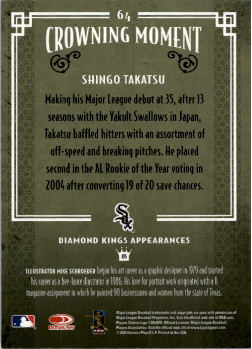 2005 Diamond Kings #64 Shingo Takatsu | eBay