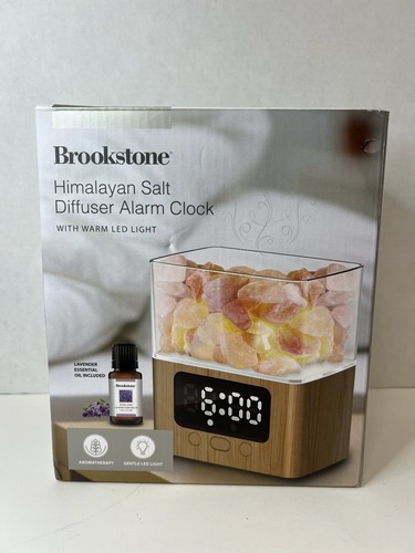 BROOKSTONE Home Diffuser Himalayan Salt Warm LED Light Aromatherapy ...