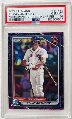 Roman Anthony 2024 Bowman Chrome Prospects Fuchsia Refractor /199 #BCP ...