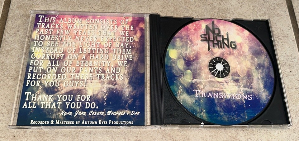 No Such Thing - Transitions CD Mega Rare OOP 2012 Screamo Hard Rock Nu ...