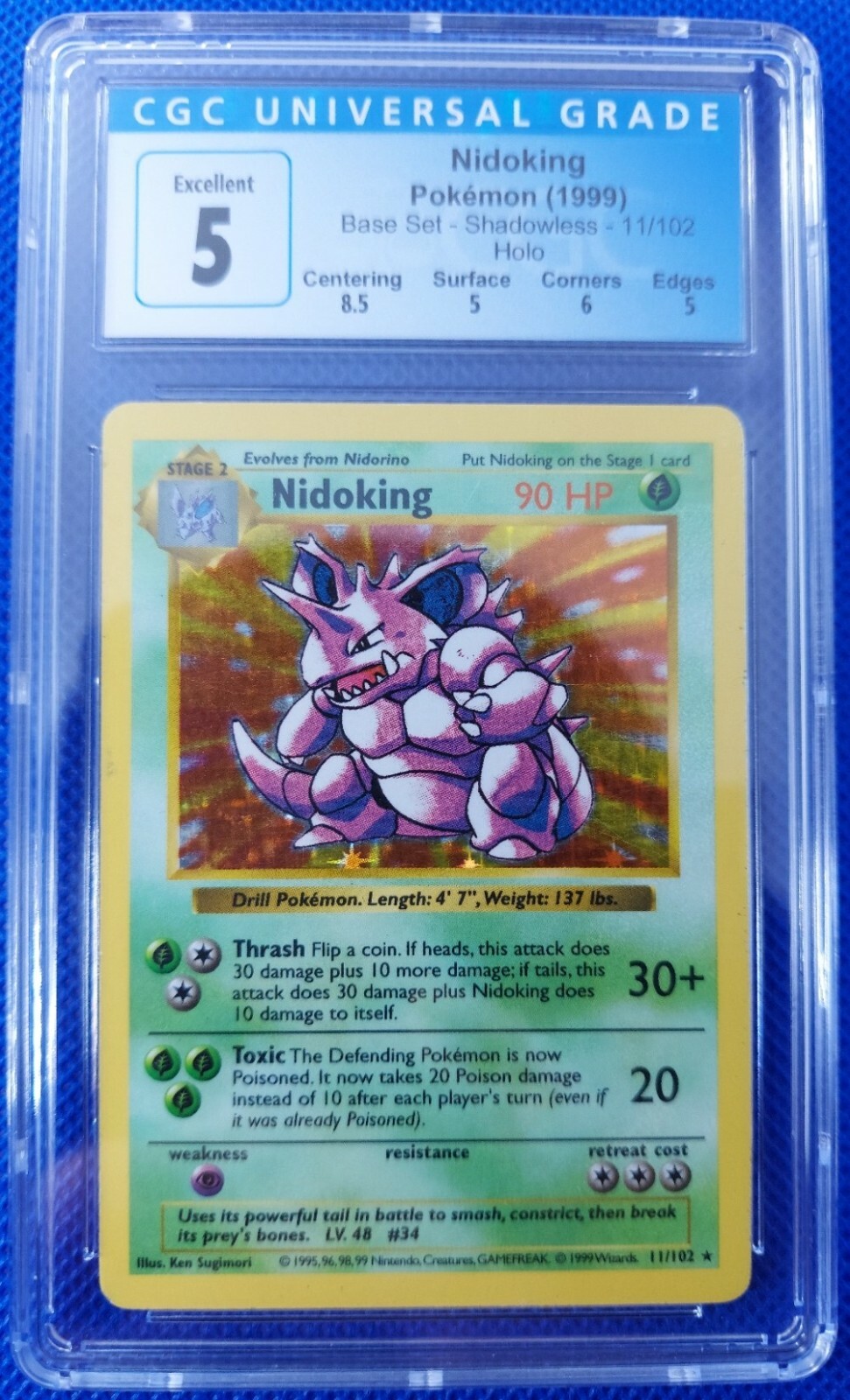 Nidoking 011/102 Base Set (Shadowless) Holo for sale online | eBay