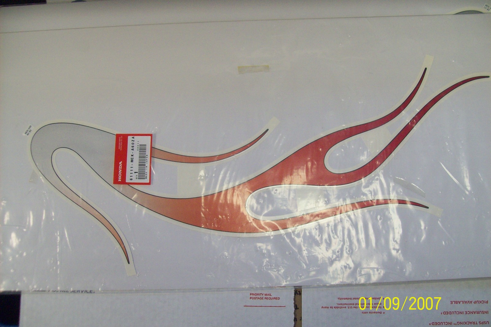 NEW HONDA RIGHT FRONT FENDER STRIPE Decal 61111-MCK-A60ZA Graphic ...