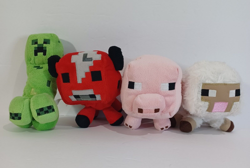 Minecraft Plush Lot of 4 - Creeper, Sheep, Pig & Cow Mojang | eBay