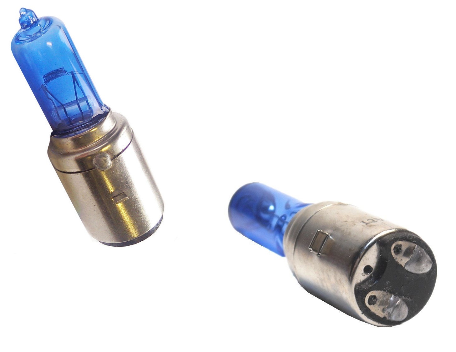 BULB 12V 35/35W BA20D H6 BLUE MOPED CAR MOTORCYCLE HEADLAMP HEADLIGHT ...