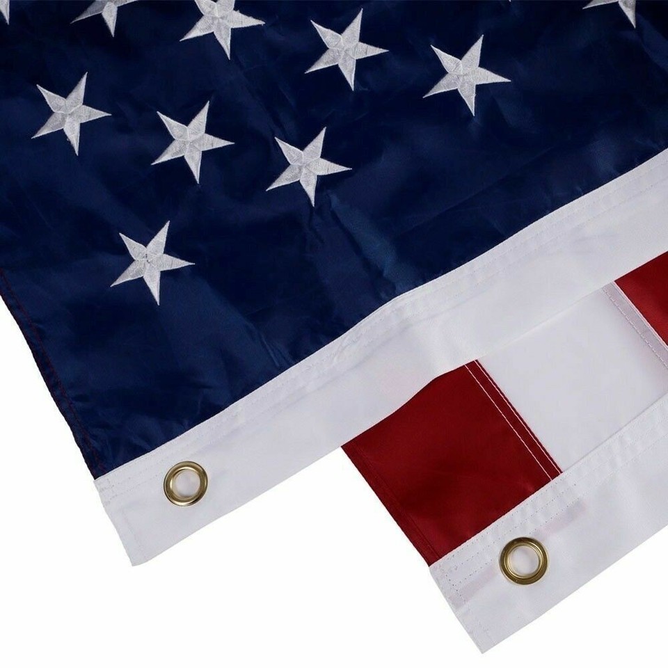 6x10 Foot American Flag Embroidered US Flag USA Banner Heavy Duty Nylon ...