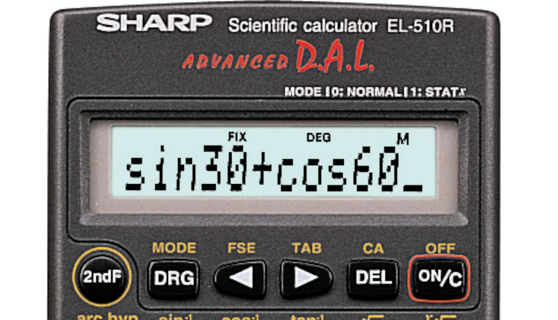 SHARP EL-510R D.A.L. Scientific Calculator w/ Cover (Batteries Included ...