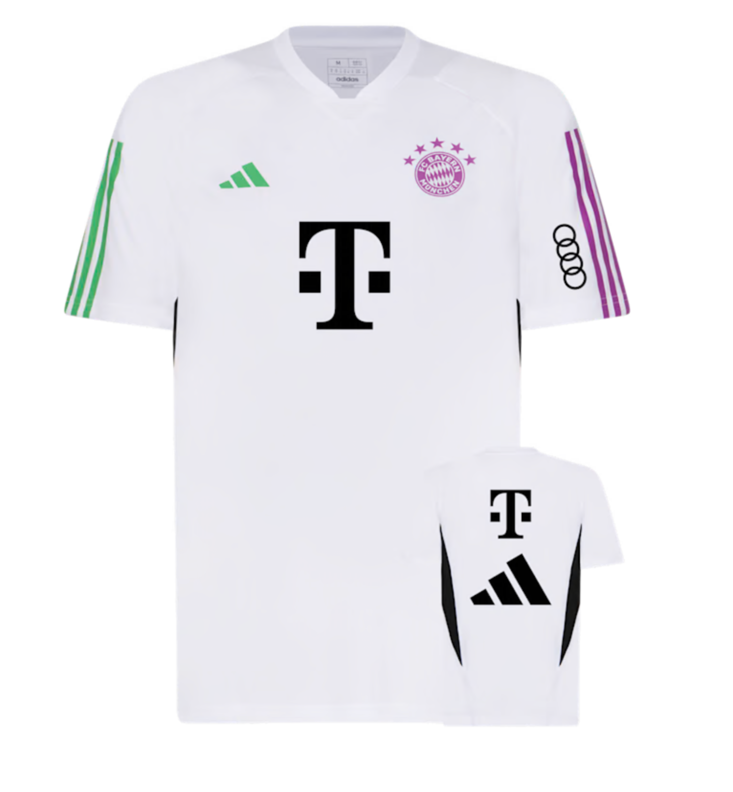 adidas Bayern Munich 2023/24 White Training Tee Sponsor Logos | eBay