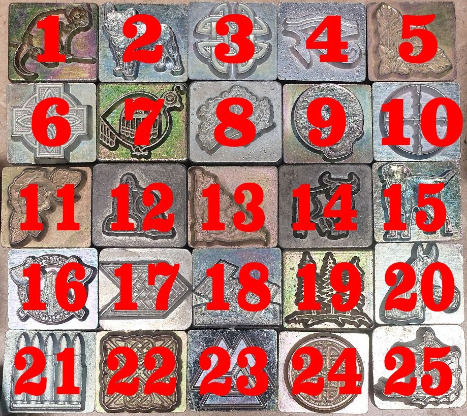 1" LEATHER stamps TOOL clay midas tandy craftool leathercraft 3D 2D ...