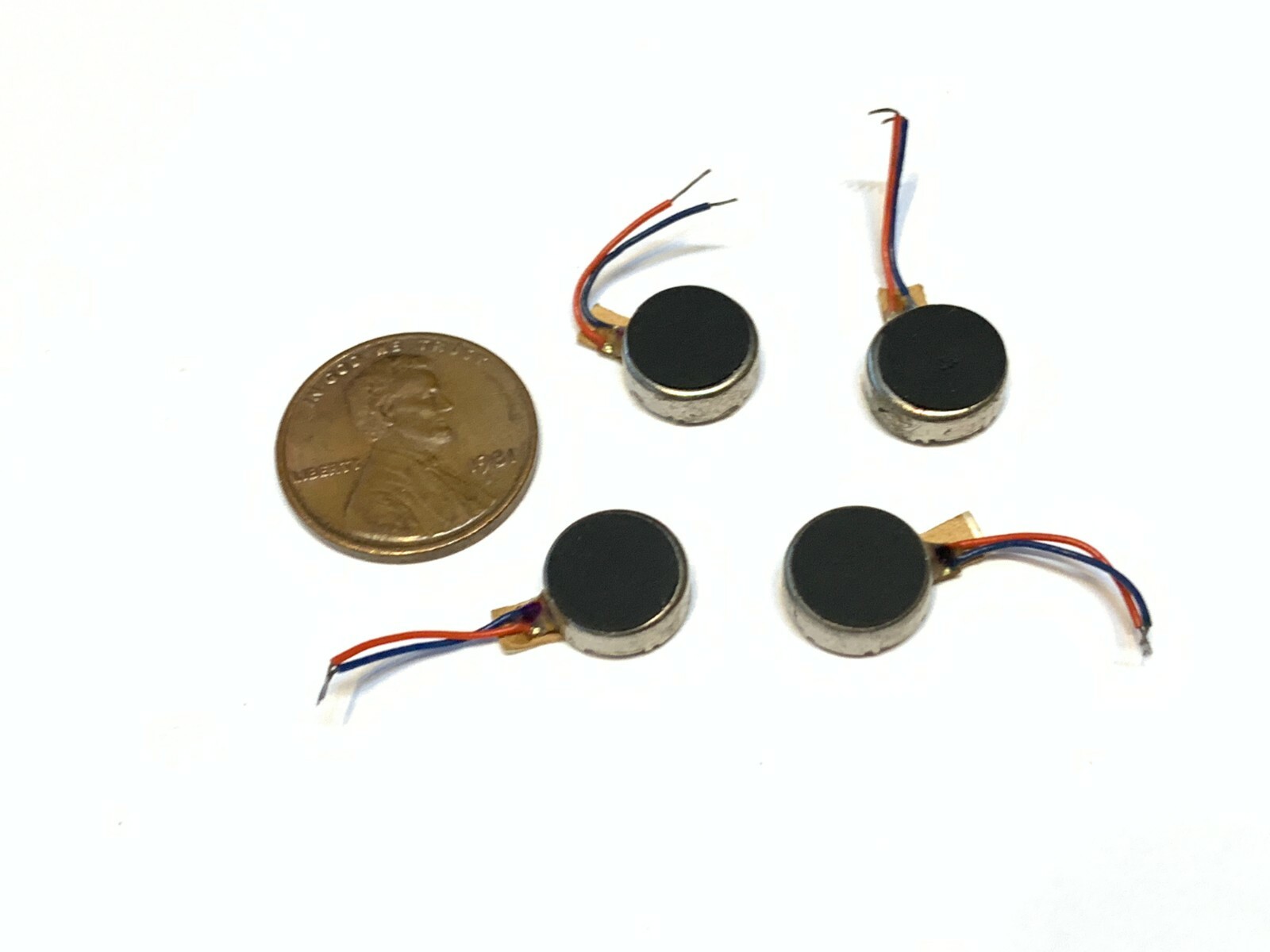 4 pieces 10mm x 4mm Coin Mini Pancake 3v Cell Vibration Micro Motor ...
