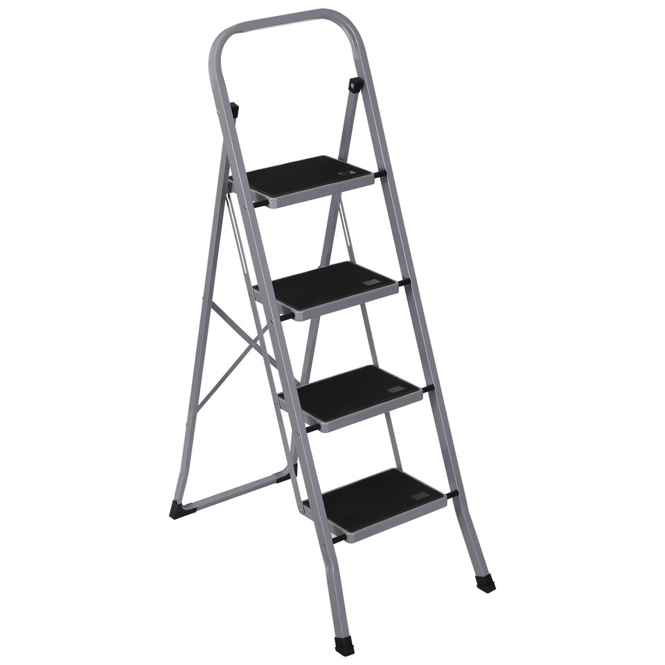 4 Steps Ladder Folding Anti-Slip Step Stool Household Home Use 300Lbs ...