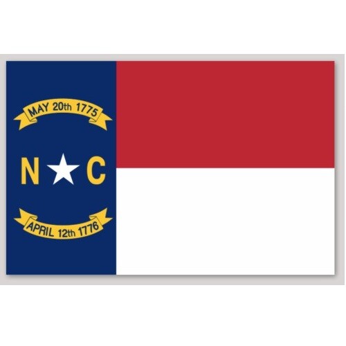 North Carolina State Flag Sticker Decal Adhesive Vinyl Multiple Sizes ...