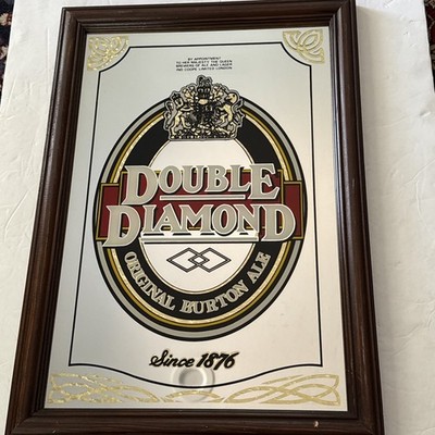 Vintage Double Diamond Original Burton Ale Beer Mirror Sign Bar ...